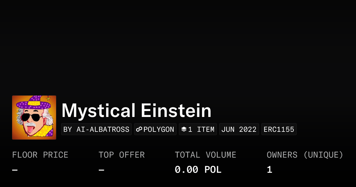 Mystical Einstein - Collection | OpenSea