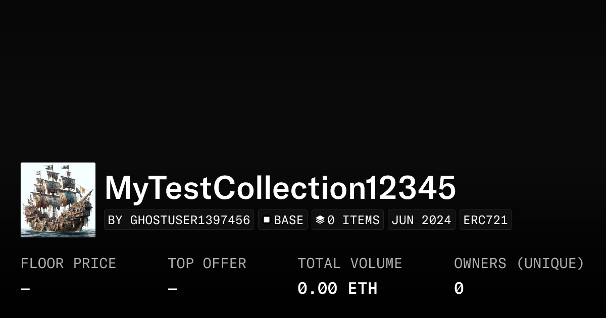 MyTestCollection12345 - Collection | OpenSea