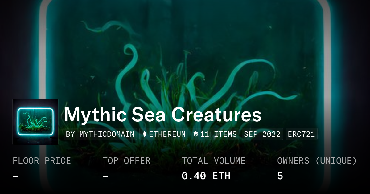 Mythic Sea Creatures - Collection | OpenSea