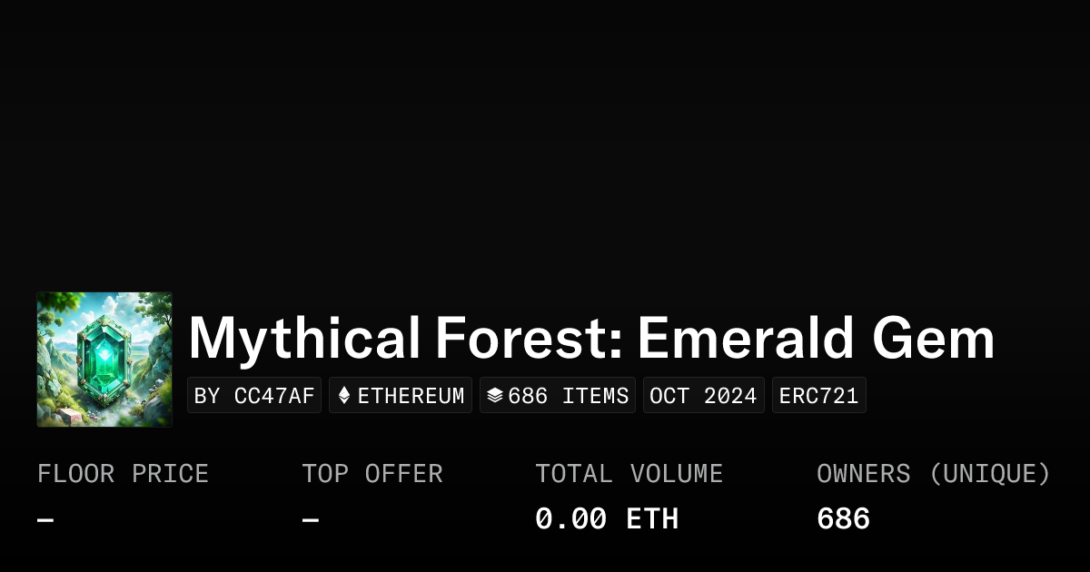 Mythical Forest: Emerald Gem - Collection | OpenSea