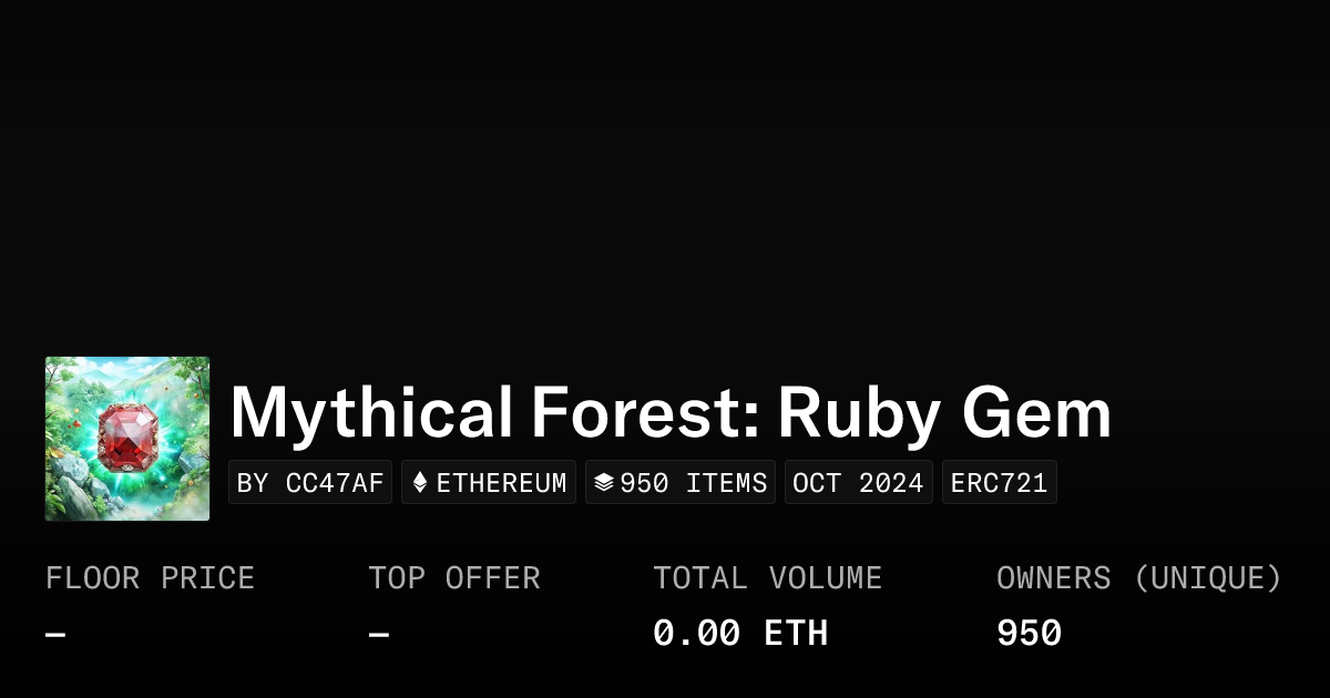 Mythical Forest: Ruby Gem - Collection | OpenSea