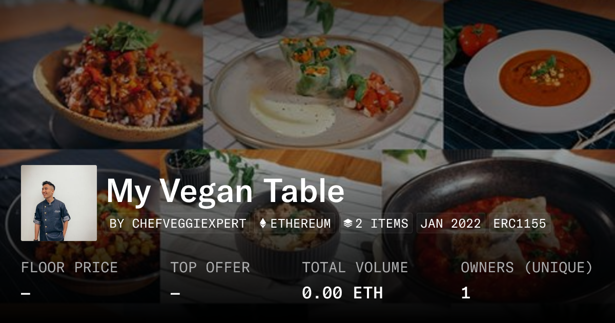 My Vegan Table - Collection | OpenSea