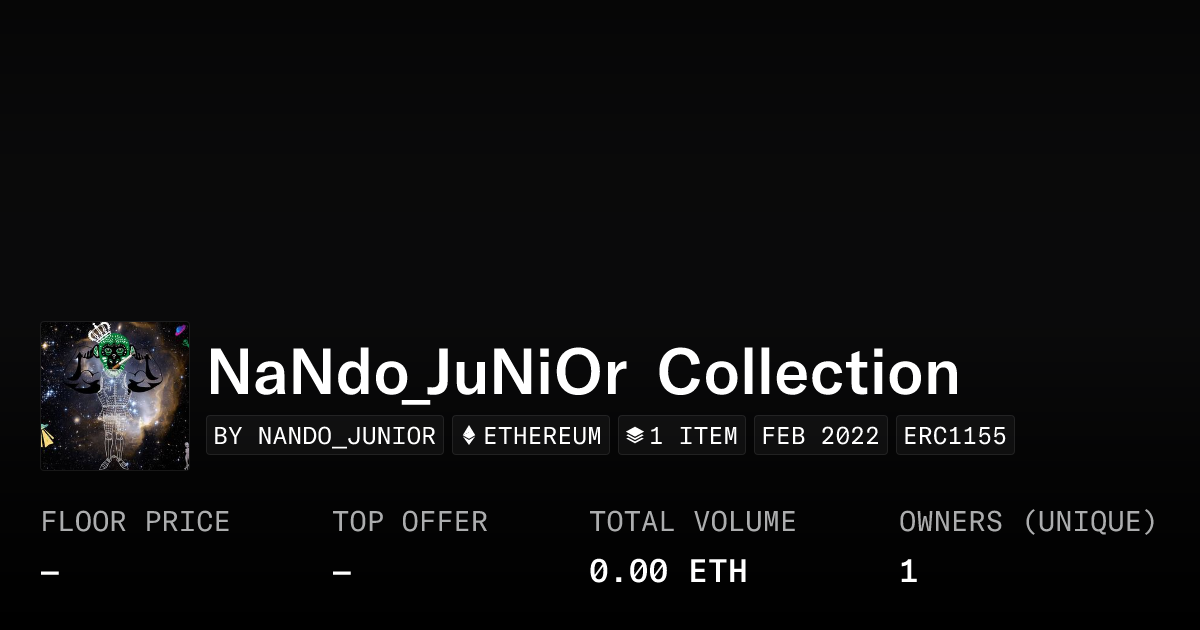 NaNdo_JuNiOr Collection - Collection | OpenSea