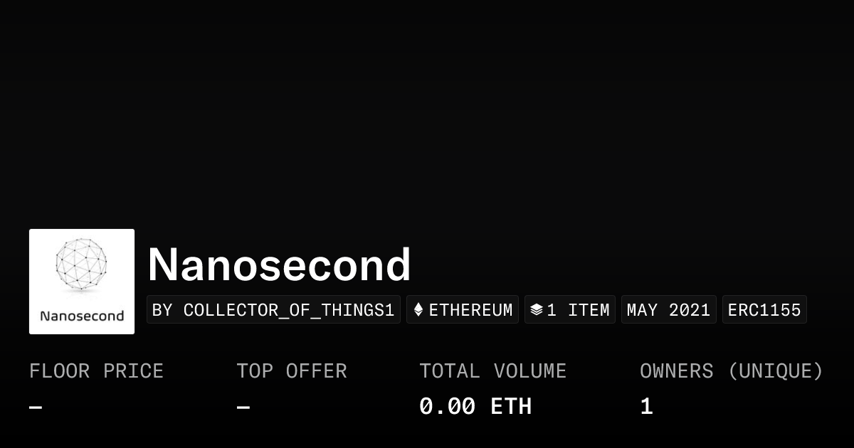 Nanosecond - Collection | OpenSea