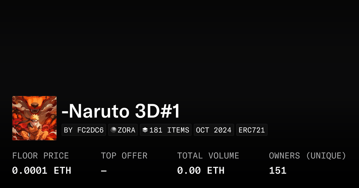 -Naruto 3D#1 - Collection | OpenSea