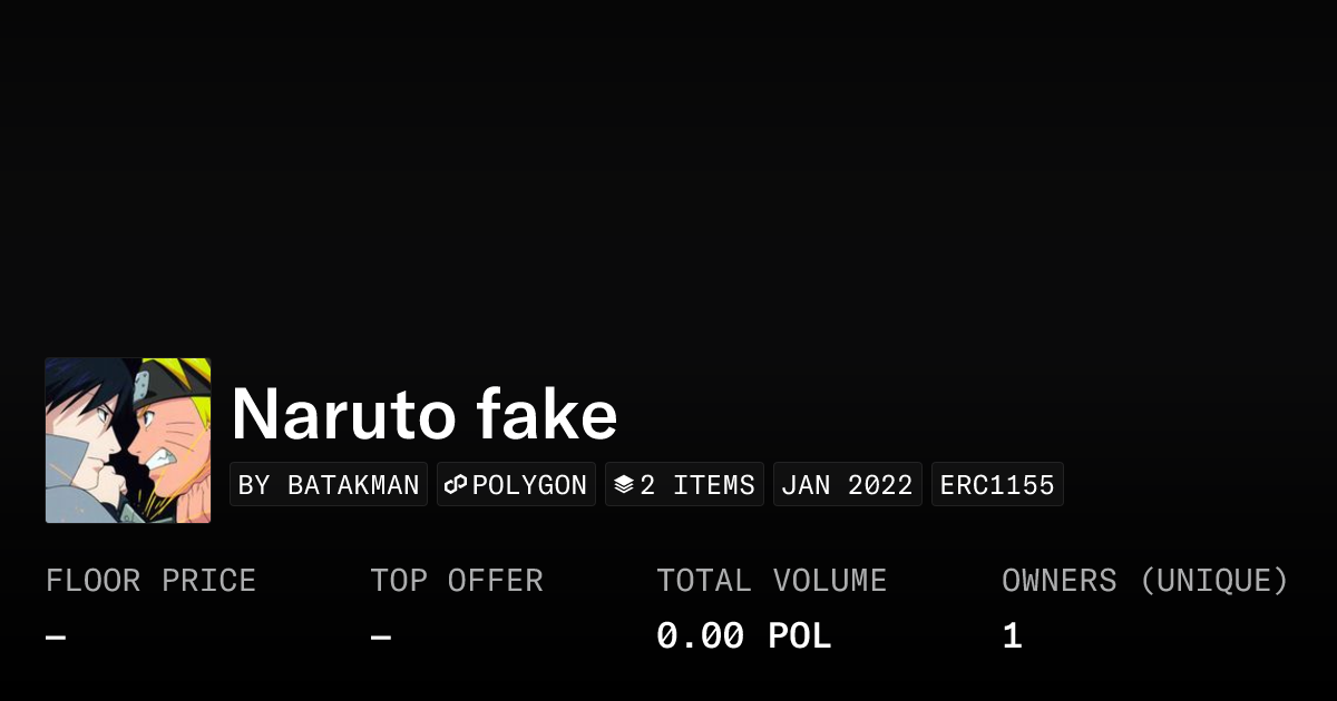 Naruto fake - Collection | OpenSea