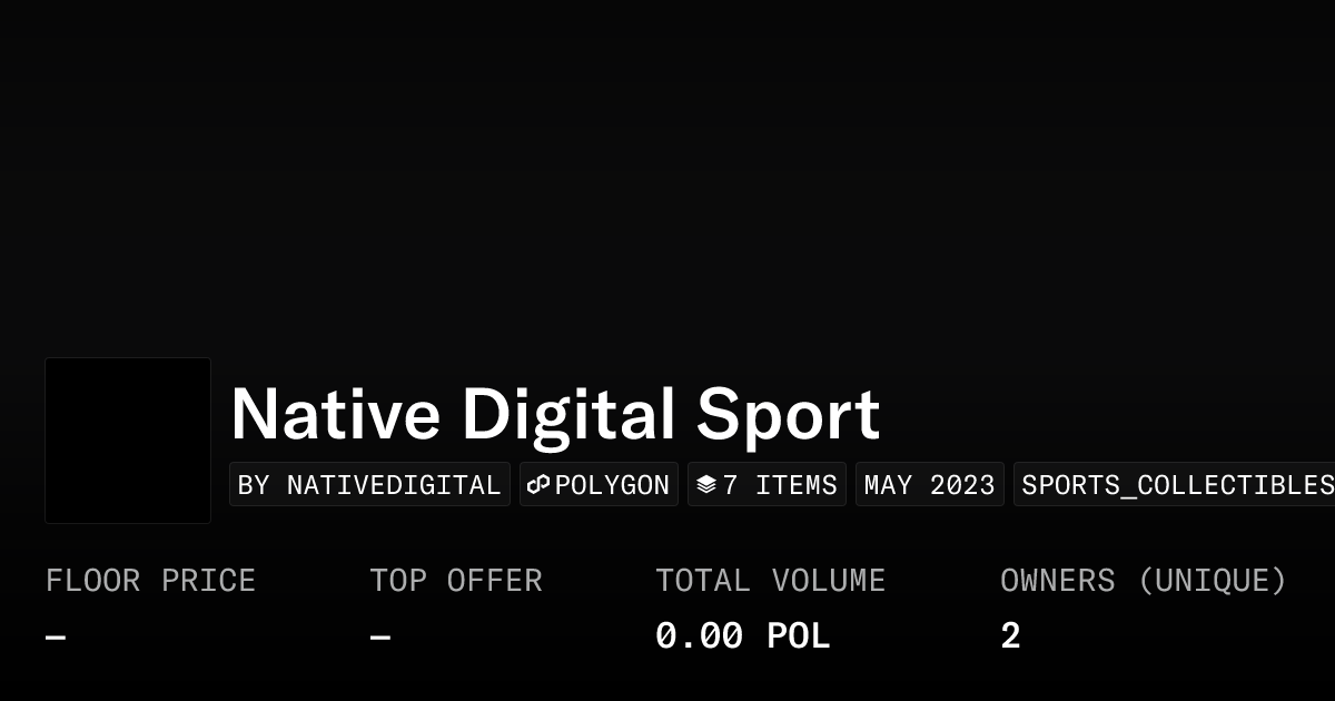 Native Digital Sport - Collection | OpenSea