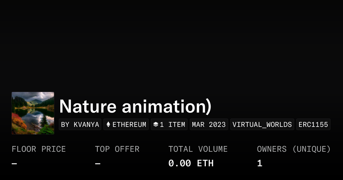 Nature animation) - Collection | OpenSea