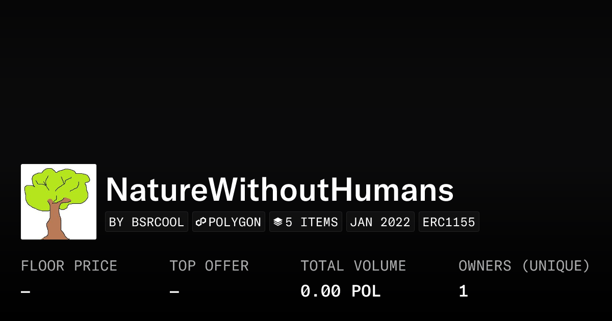 NatureWithoutHumans - Collection | OpenSea
