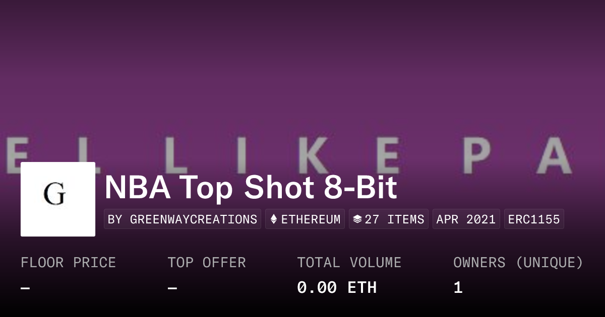 NBA Top Shot 8-Bit - Collection | OpenSea