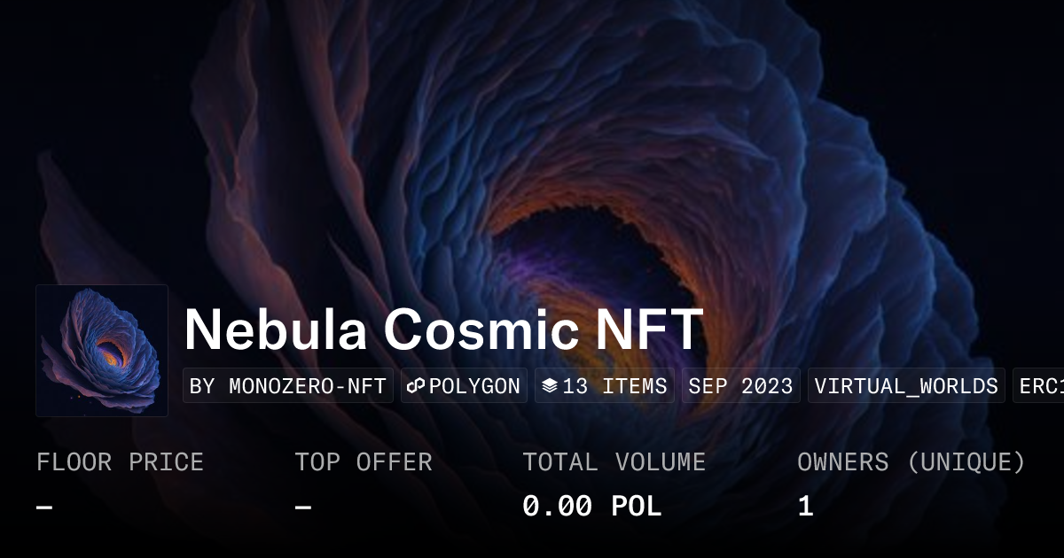 Nebula Cosmic NFT - Collection | OpenSea