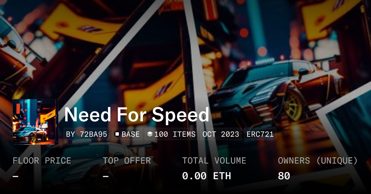 Need For Speed - Collection | OpenSea