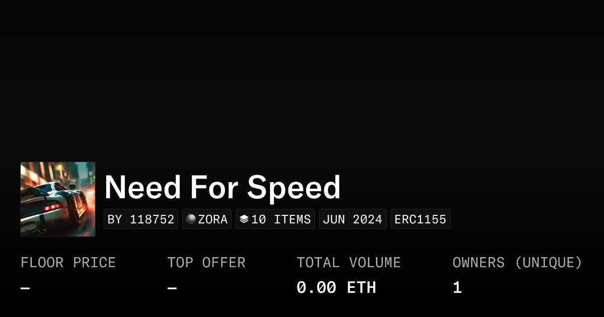 Need For Speed - Collection | OpenSea