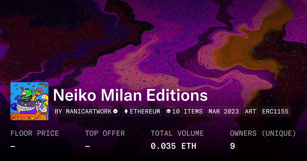 Neiko Milan Editions - Collection | OpenSea