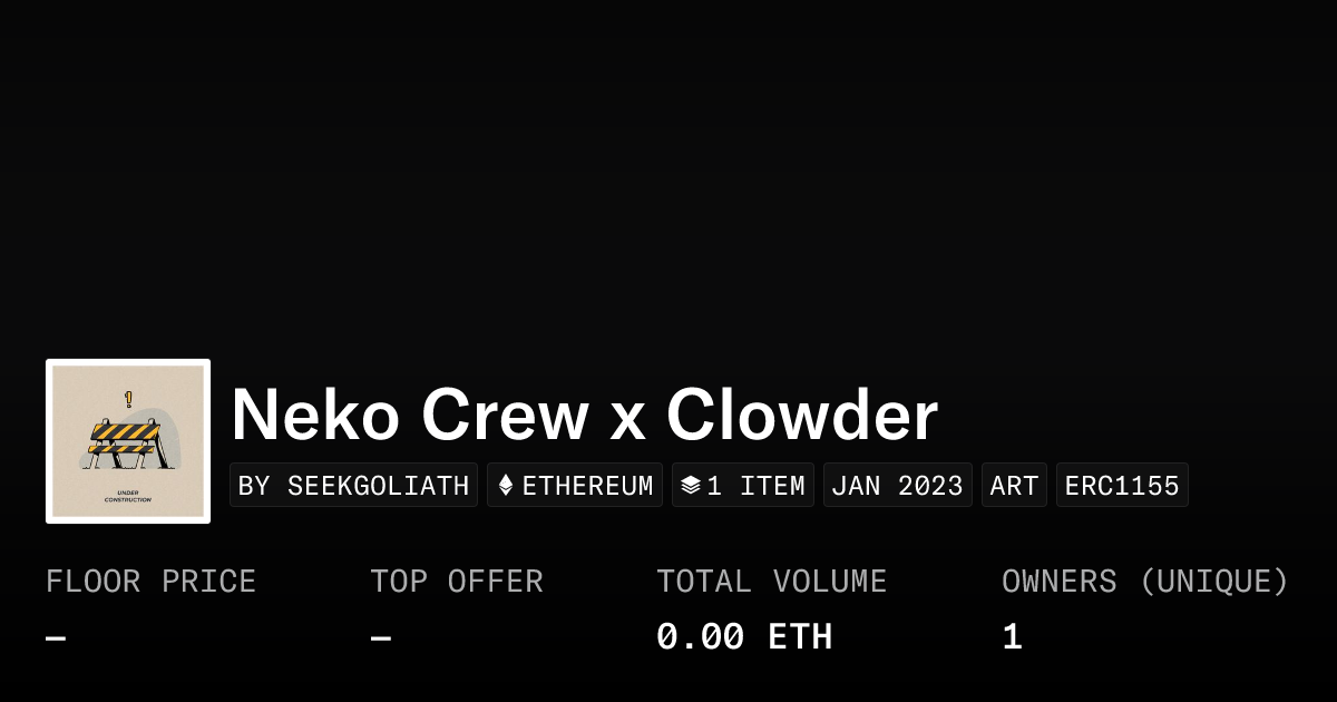 Neko Crew x Clowder - Collection | OpenSea