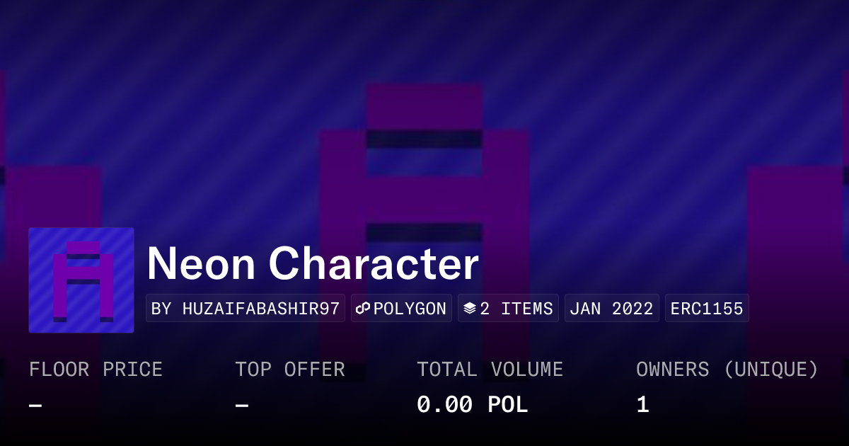 Neon Character - Collection | OpenSea