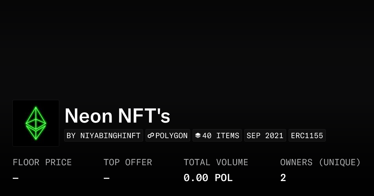 Neon NFT's - Collection | OpenSea