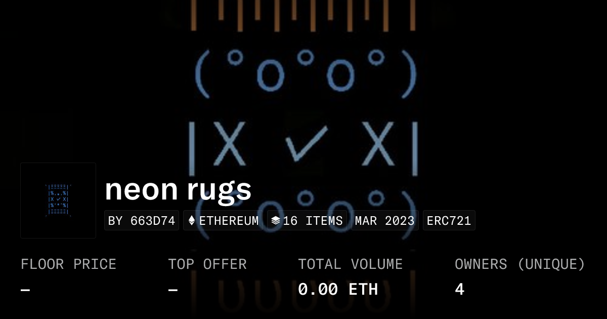 neon rugs - Collection | OpenSea