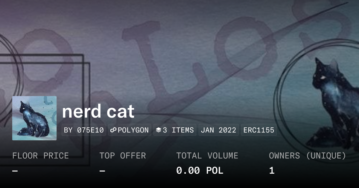 nerd cat - Collection | OpenSea