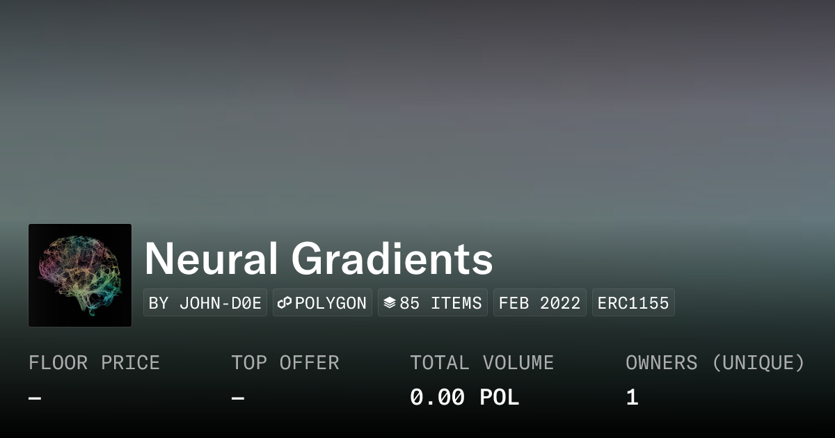 Neural Gradients - Collection | OpenSea