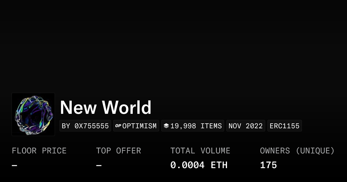 New World - Collection | OpenSea