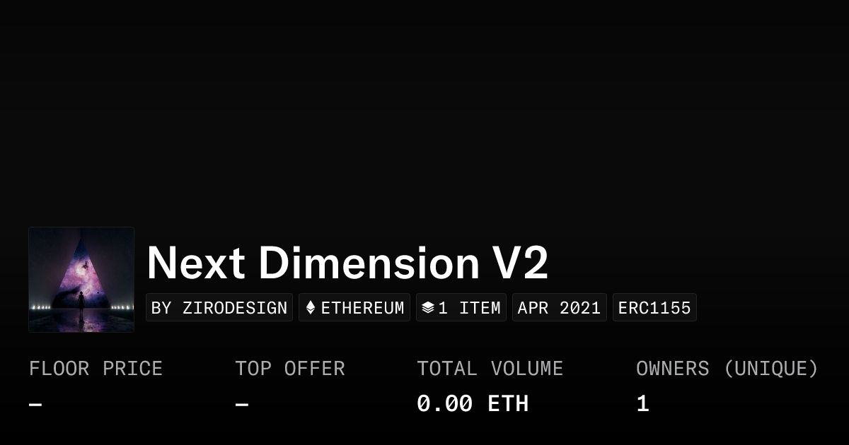 Next Dimension V2 - Collection | OpenSea