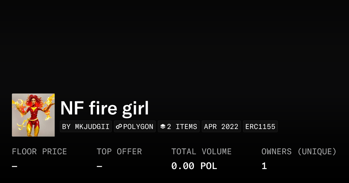 NF fire girl - Collection | OpenSea