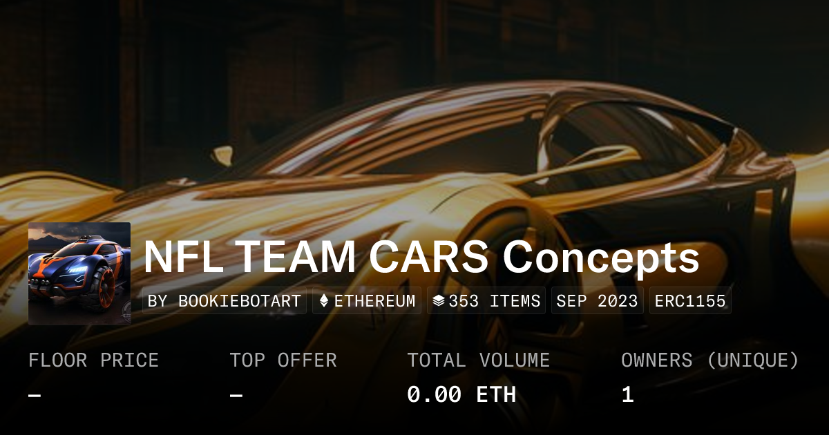 NFL TEAM CARS Concepts - Collection | OpenSea