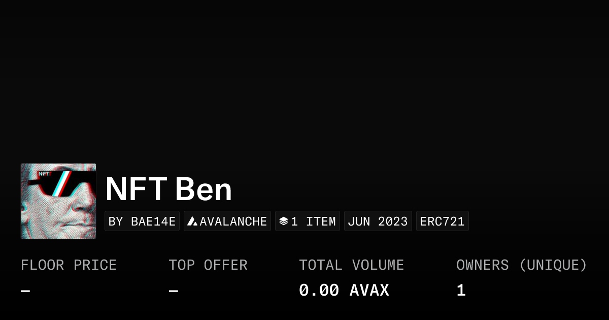 NFT Ben - Collection | OpenSea