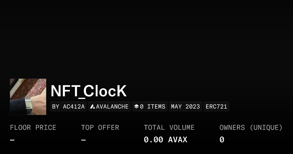 NFT_ClocK - Collection | OpenSea