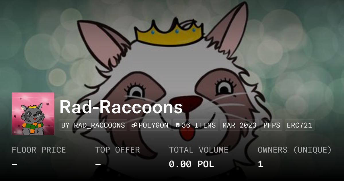 Rad-Raccoons - Collection | OpenSea
