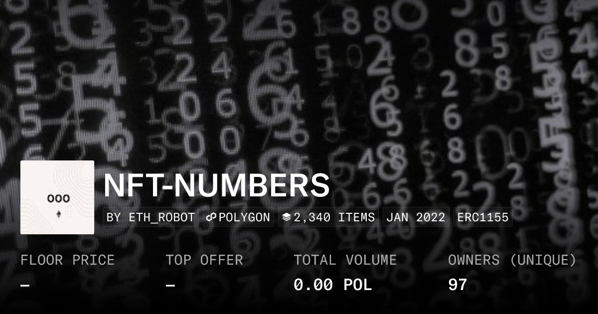 NFT-NUMBERS - Collection | OpenSea