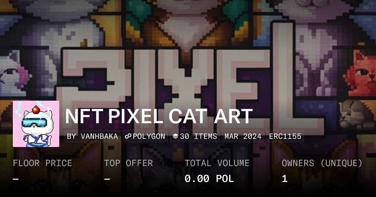 NFT PIXEL CAT ART - Collection | OpenSea