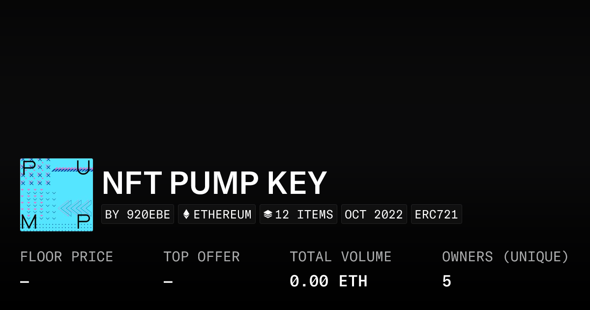 NFT PUMP KEY - Collection | OpenSea