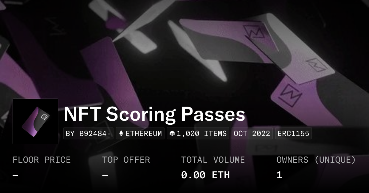 NFT Scoring Passes - Collection | OpenSea