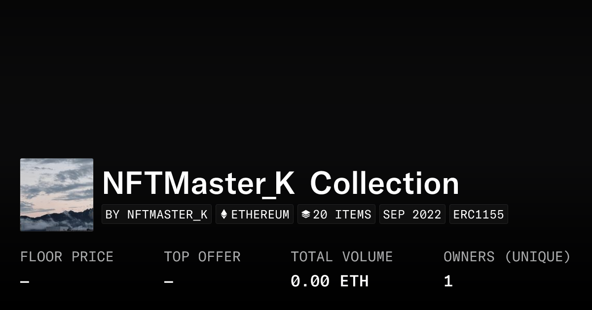 NFTMaster_K Collection - Collection | OpenSea