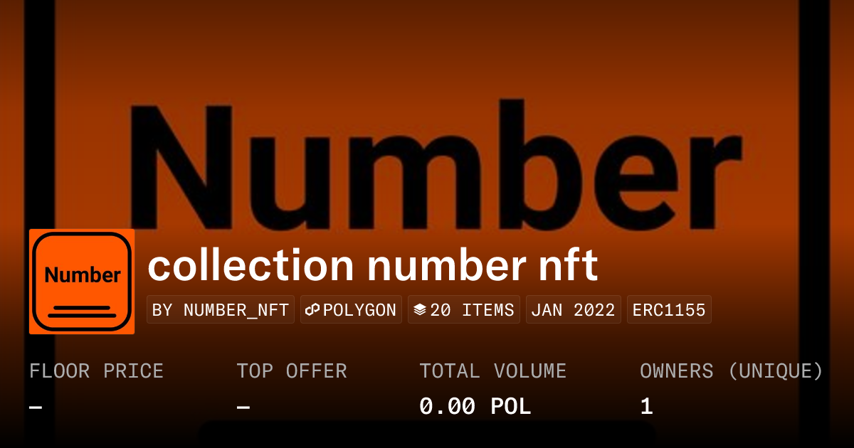 collection number nft - Collection | OpenSea