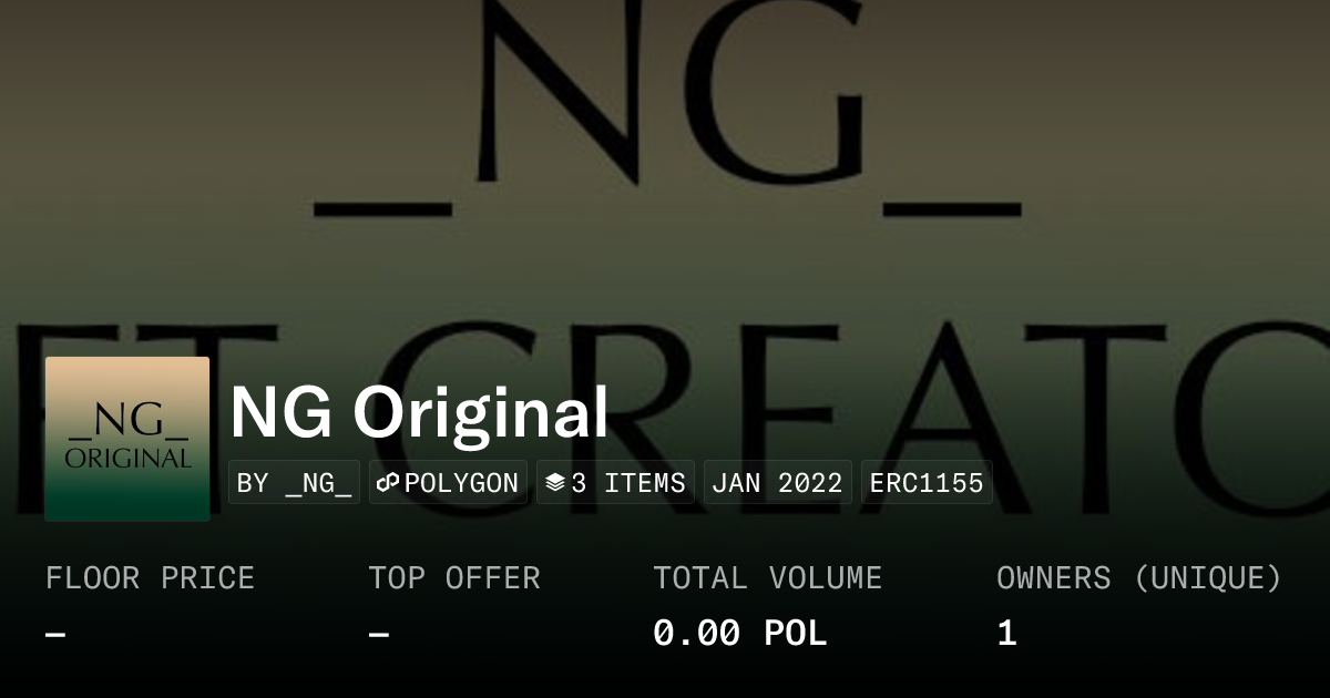 NG Original - Collection | OpenSea