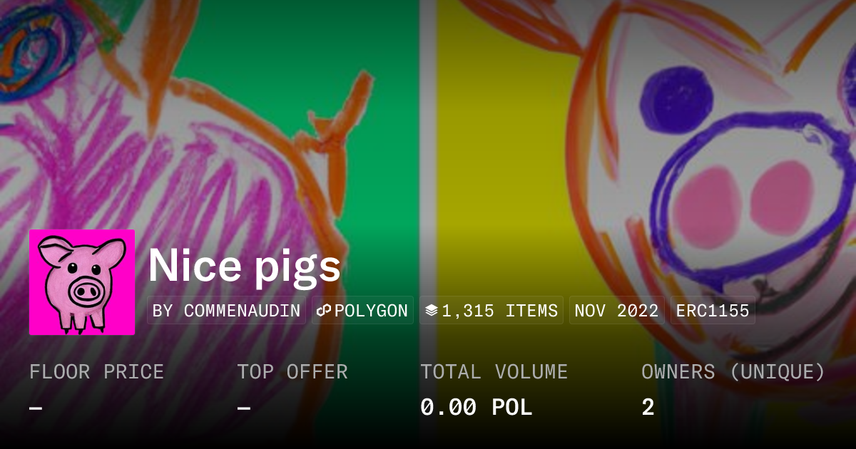 Nice pigs - Collection | OpenSea