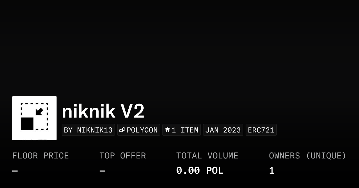 niknik V2 - Collection | OpenSea