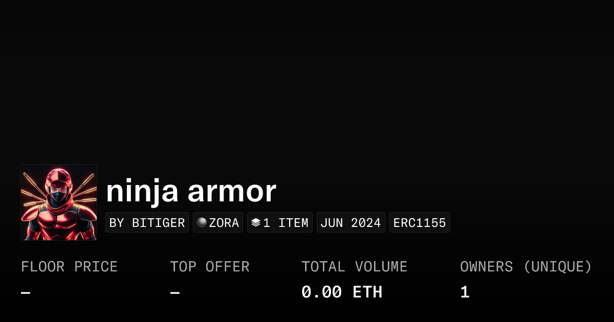 ninja armor - Collection | OpenSea