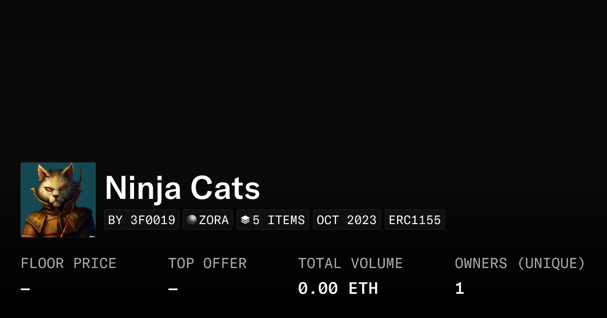Ninja Cats - Collection | OpenSea
