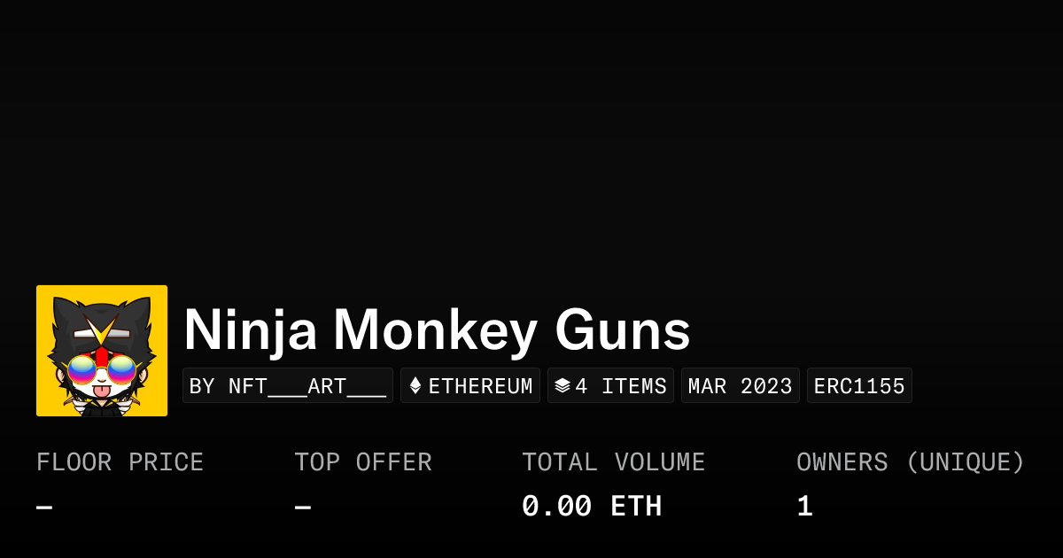 Ninja Monkey Guns - Collection | OpenSea