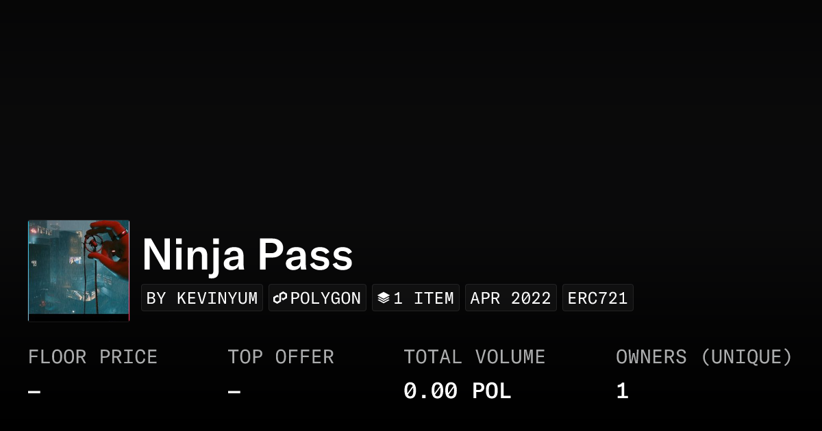 Ninja Pass - Collection | OpenSea