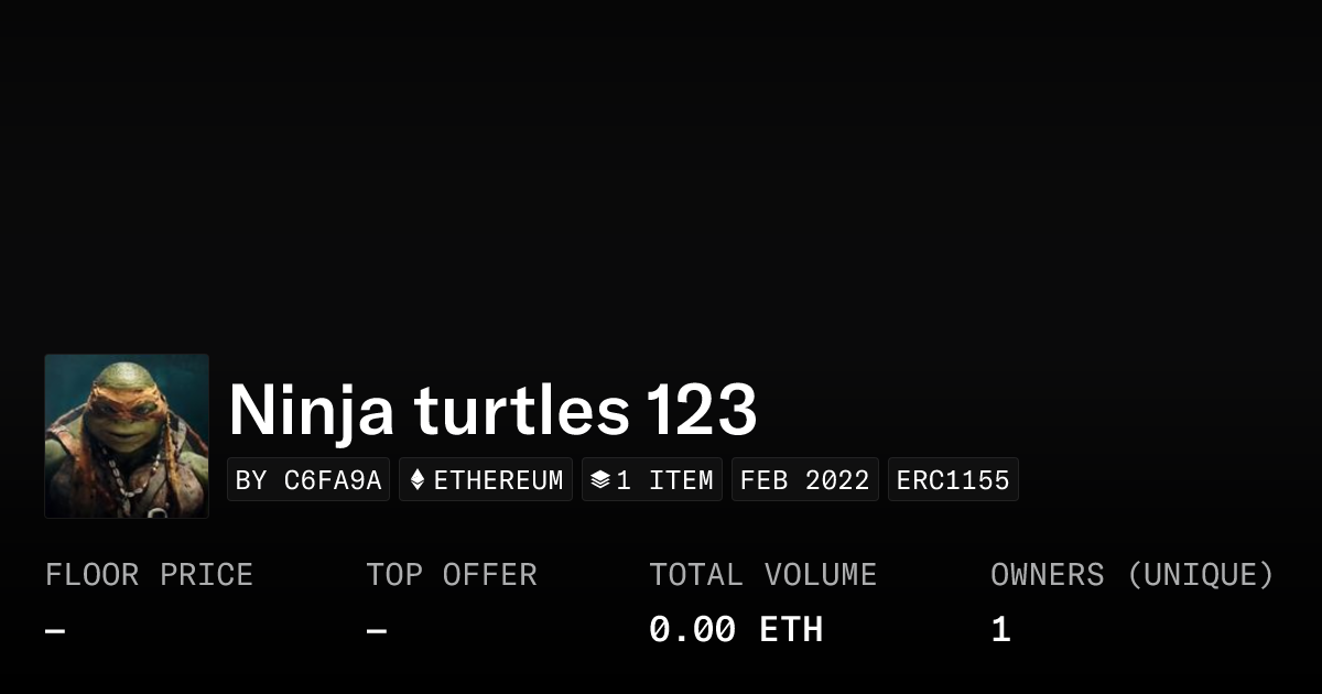 Ninja turtles 123 - Collection | OpenSea