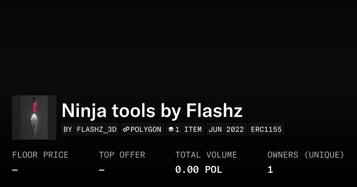 Ninja tools by Flashz - Collection | OpenSea