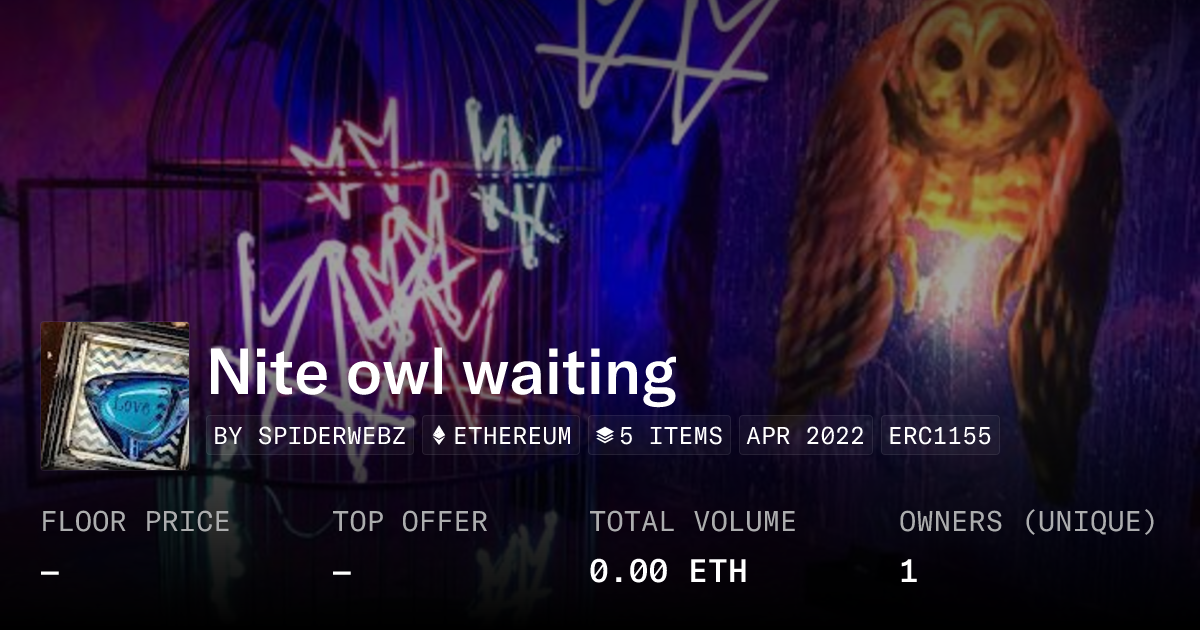 Nite owl waiting - Collection | OpenSea