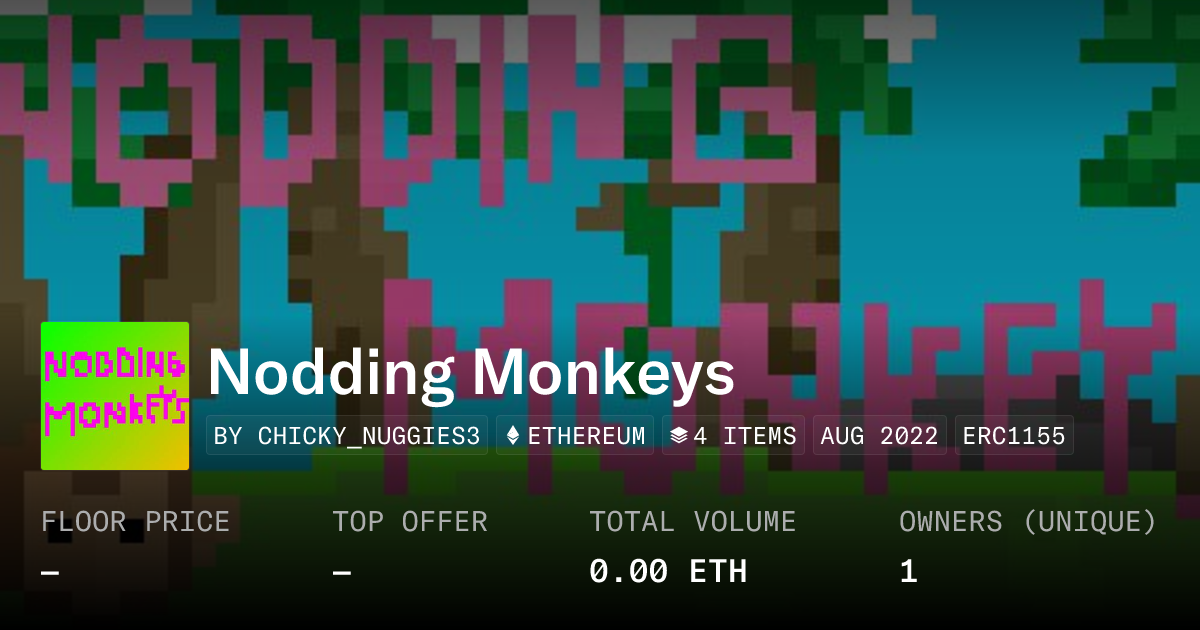 Nodding Monkeys - Collection | OpenSea
