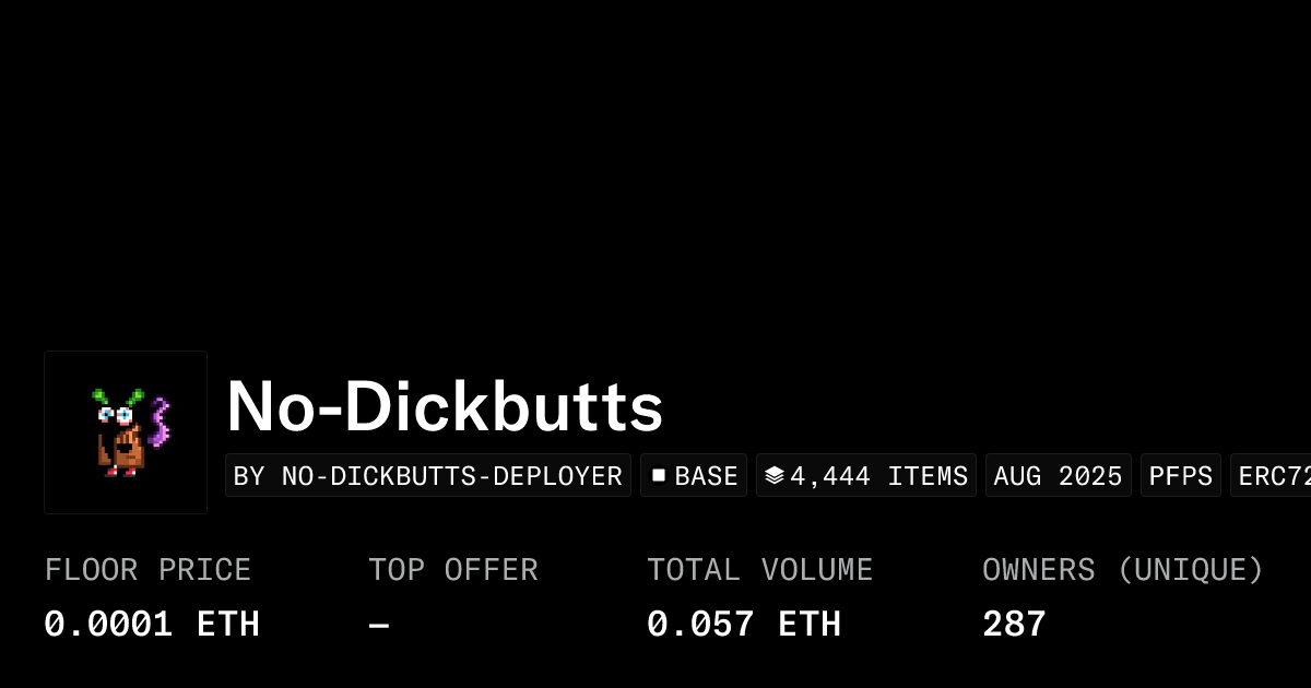 No-Dickbutts - Collection | OpenSea