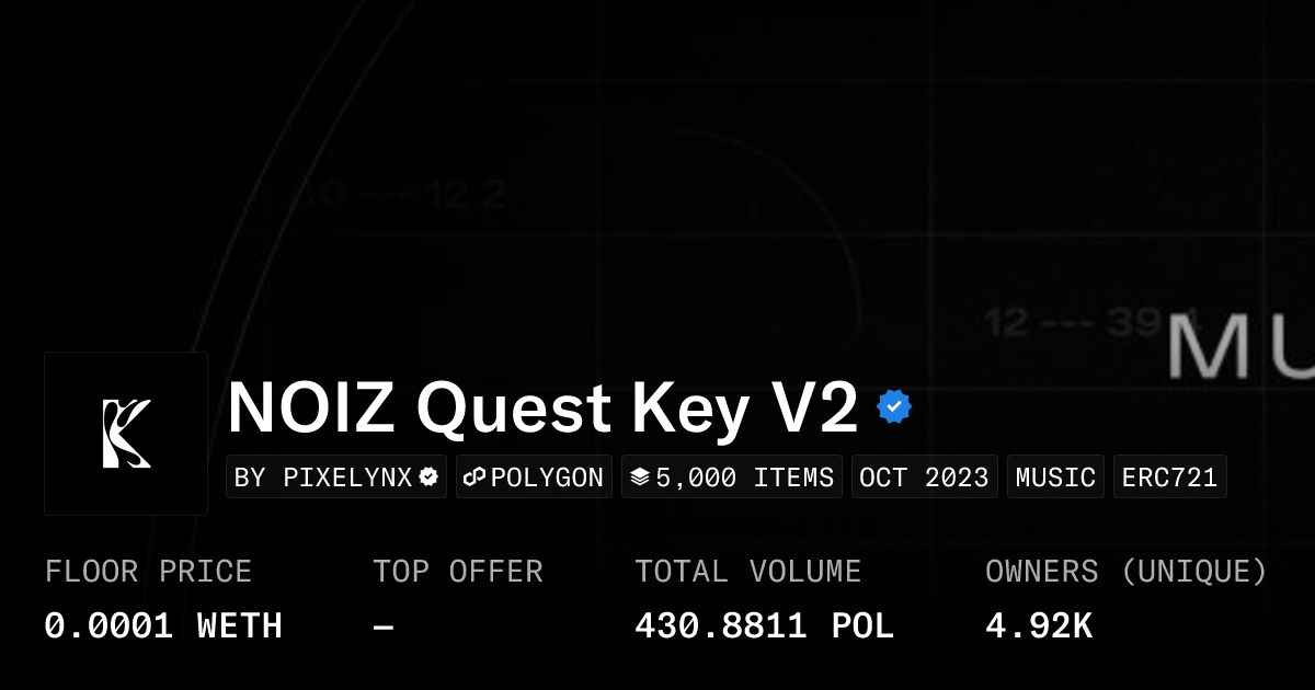 NOIZ Quest Key V2 - Collection | OpenSea
